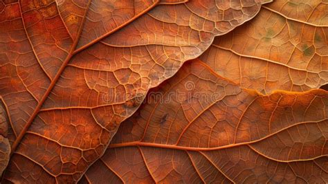 The Image Is A Close Up Of A Brown Leaf Withering The Veins Of The