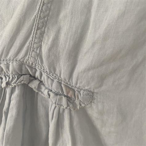Lee Matthews Ice Blue Linen Top Size 1 Slight Mark Depop