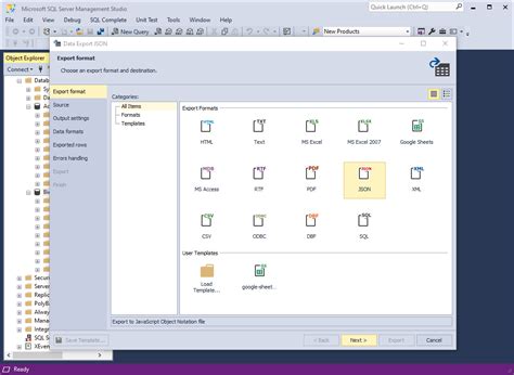 How To Export SQL Server Data To JSON
