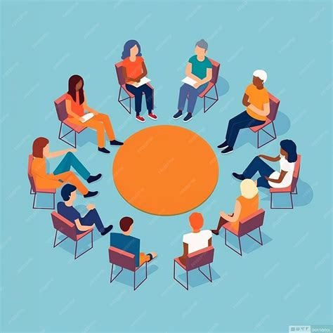 Premium Photo An Vector Of Students Sitting In A Circle