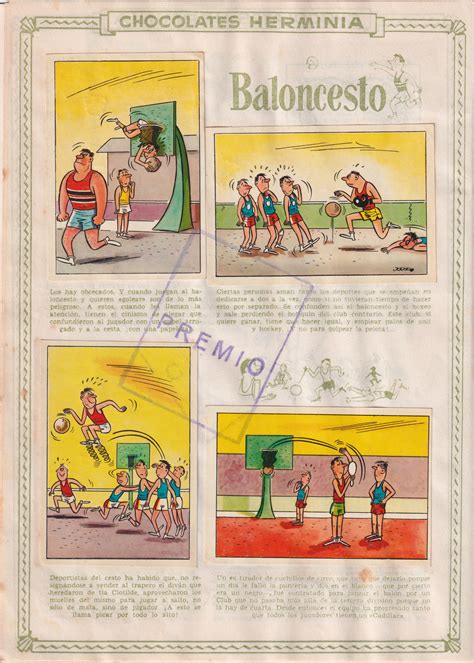 1969 Chocolates Herminia Humor Deportivo — Basketball Card Museum