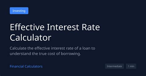 Effective Interest Rate Calculator Financial Calculators