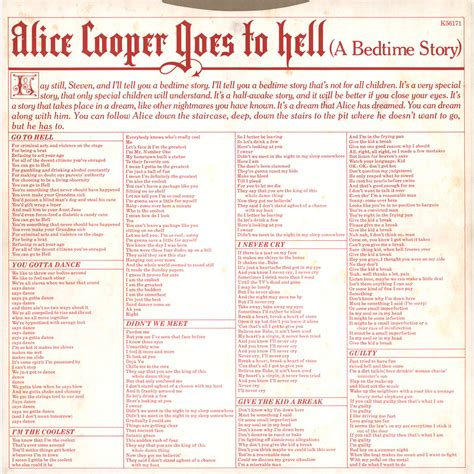 Alice Cooper Goes To Hell Discography Alice Cooper Echive