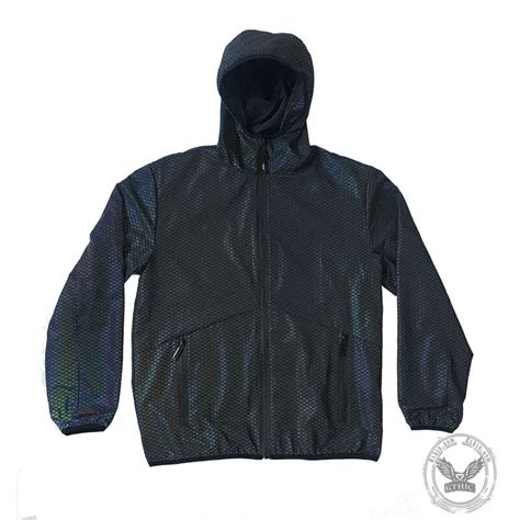 Fish Scale Texture Reflective Casual Jacket Gthic