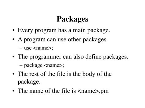 Ppt Advanced Programming With Perl Packages Socket Communication