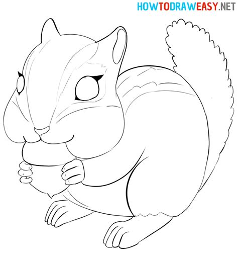 Line Drawing Squirrel