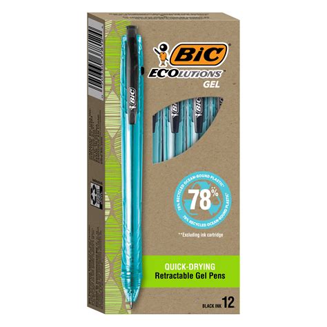Bic Ecolutions Ocean Gel Retractable Pen