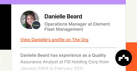 Danielle Beard Operations Manager At Element Fleet Management The Org