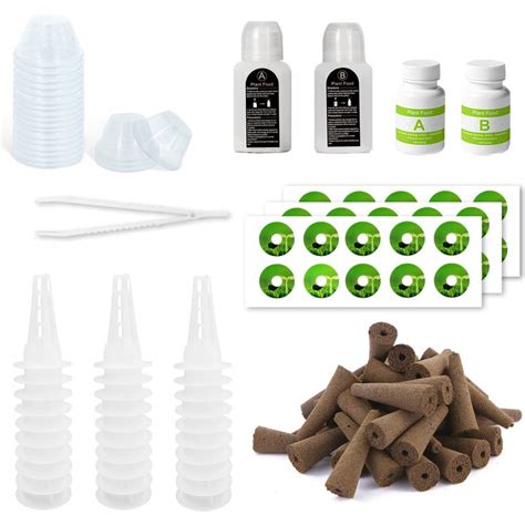 Hydroponic Accessories Seed Pod Kit Including Grow Baskets Solid