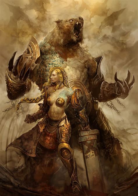 Bear Barbarian Bear Goddesses And Gods Dnd Giant Bear Fantasy Artwork