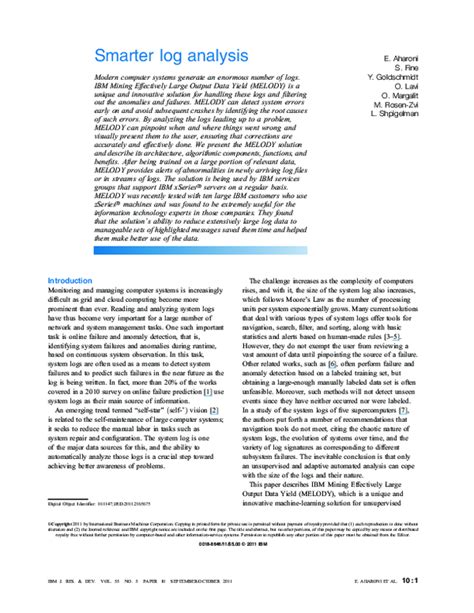Pdf Smarter Log Analysis