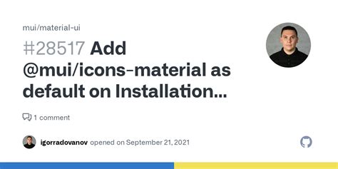 Add Muiicons Material As Default On Installation Page Docs · Issue 28517 · Muimaterial Ui