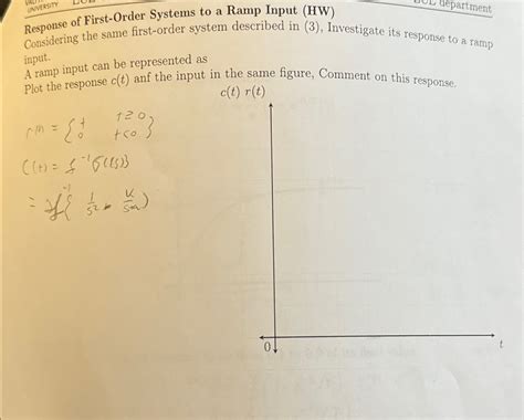 Step Response Of First Order Systemsnconsider The