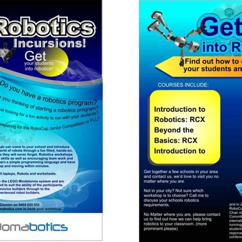 Flyer For Robotics Classes Print Or Packaging Design Contest