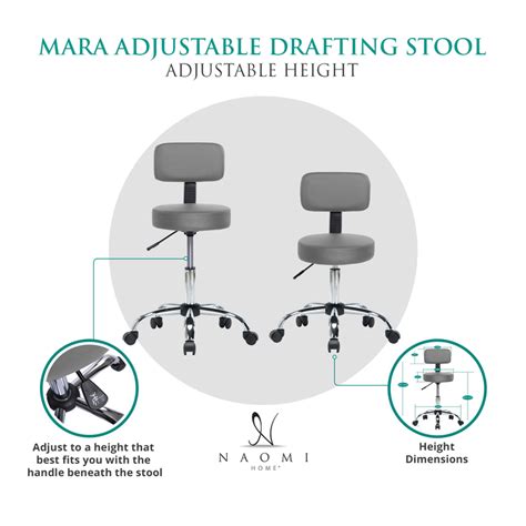 Mara Drafting Stool Naomi Home