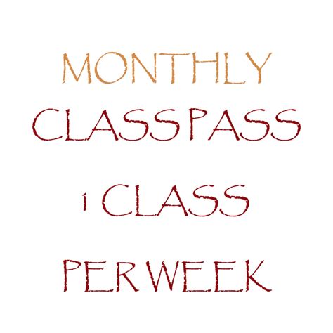 Monthly Class Pass One Class Per Week Seedsofsamyoga