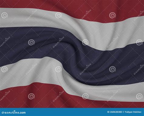 Twisted Fabric Thailand Flag Stock Illustration Illustration Of Cotton Ripple 260638380