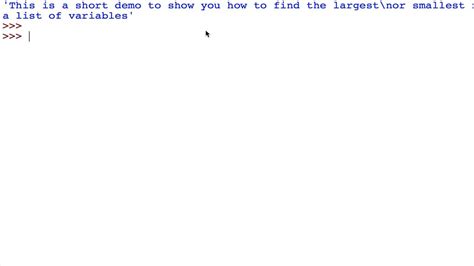 Finding The Largest Element Of A Python List Youtube