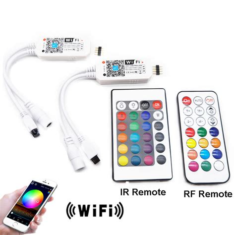 Wifi RGB RGBW LED Controller Mini DC V With RF Key IR Key Remote Control With Battery