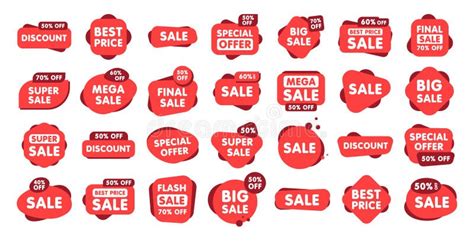 Set Of Sale Tags And Labels Template Shopping Labels Blank Discount