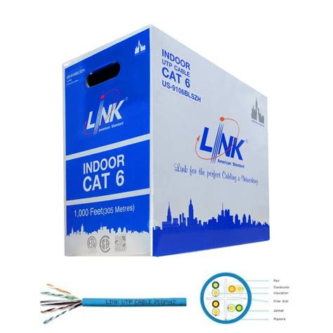 Cable Lan Utp Cat6 Link Us 9106blszh Box 305m Network Cable