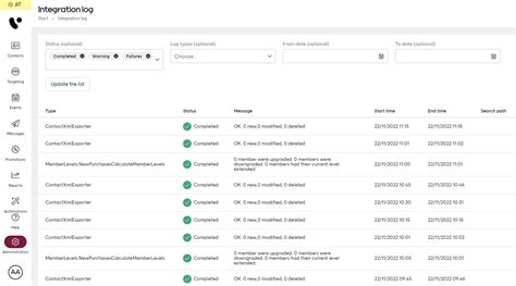 Integration Log