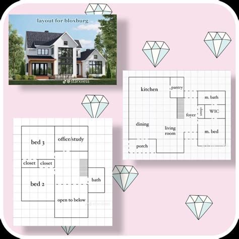 Roblox Bloxburg House Blueprints 2 Story