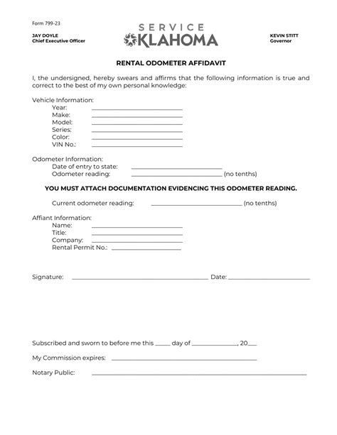 Form 799 23 Fill Out Sign Online And Download Printable Pdf Oklahoma Templateroller