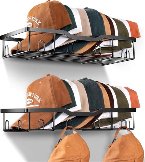 Keetdy Metal Hat Racks For Baseball Caps Wall Hat Organizer