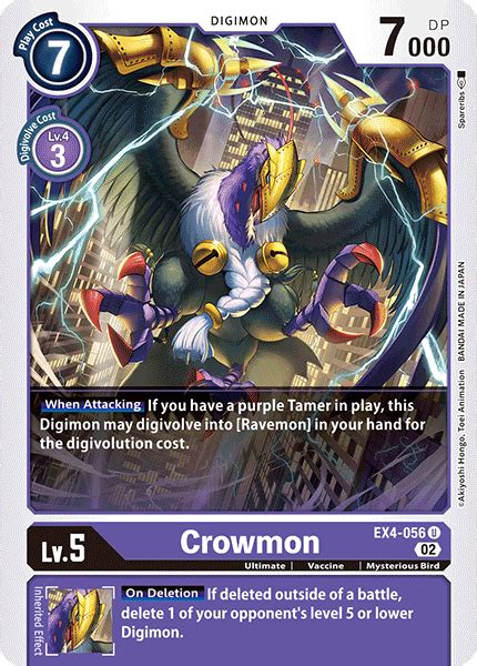 Crowmon Ex4 056 Uncommon Phoenix Reborn