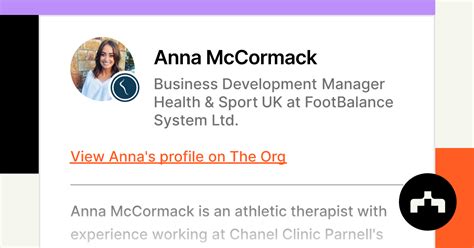Anna Mccormack Business Development Manager Health And Sport Uk At Footbalance System Ltd The Org