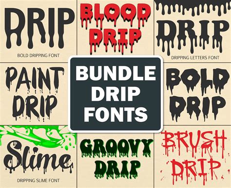 Drip Font Dripping Font Blood Dripping Font Honey Drip Font Dripping