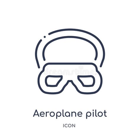 Linear Aeroplane Pilot Glasses Icon From Airport Terminal Outline Collection Thin Line