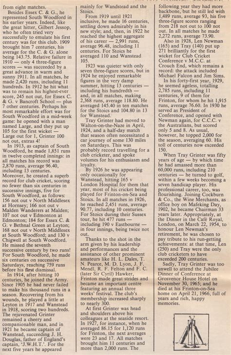 Tg Grinter By James Coldham World Cricket Centre