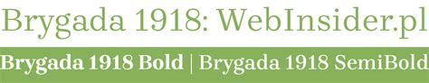 Zdigitalizowana Wersja Font Czcionki Brygada 1918 Webinsider