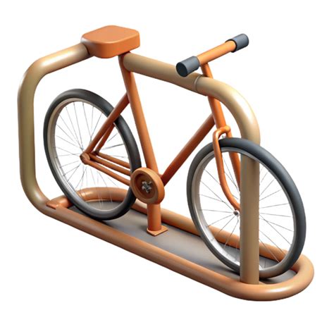 Beautiful Traditional Urban Bicycle Rack Side View Isolated Exclusive