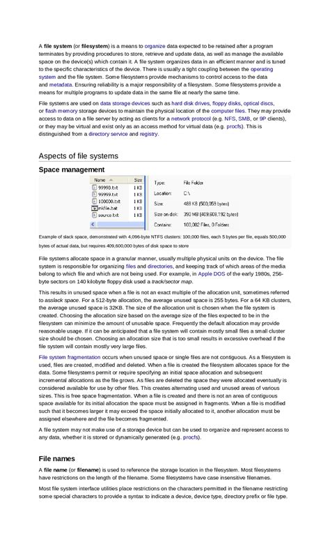 Computer File System Docsity