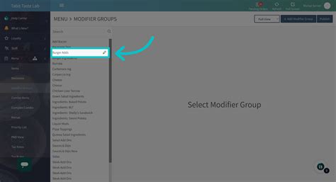 Managing Placement On Modifier Groups Tabit Help Center