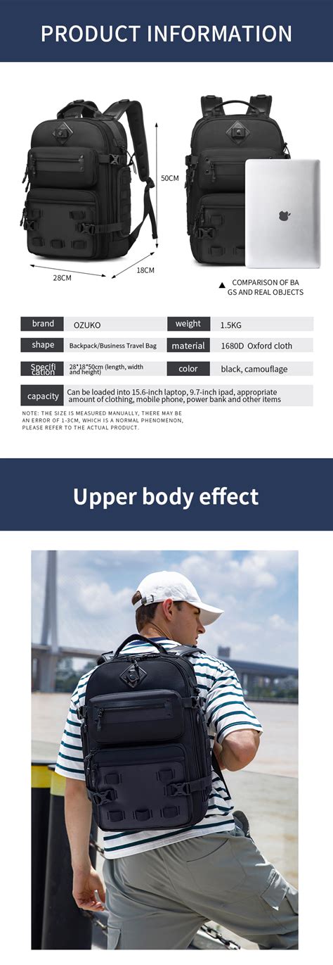 Ozuko 9601 Travel Backpack Waterproof And Usb Charging Ozuko Cn