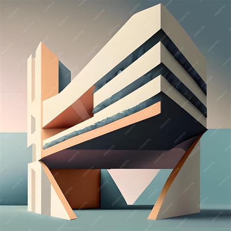 Premium Photo An Abstract Architectural Design With Unconventional