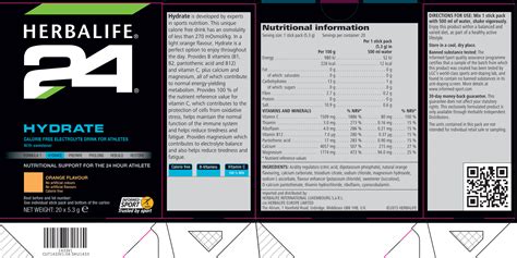 Herbalife24 Hydrate Orange 20 Stick Packs Herbalife Products Shop Uk