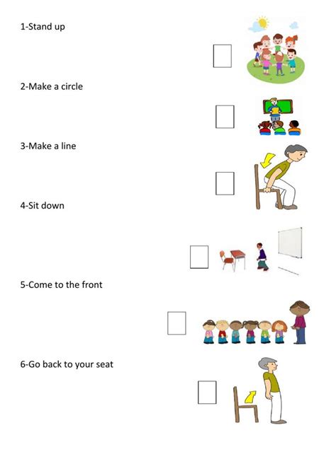 Classroom Actions Exercise Classroom Exercise Action Classroom Actions Exercise Classroom Exercise Action
