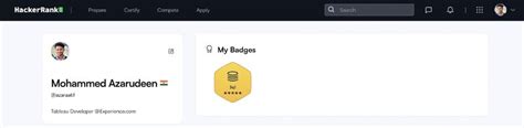Achieved A 5 Star Rating On Hackerrank For Coding Azarudeen Mohammed Posted On The Topic