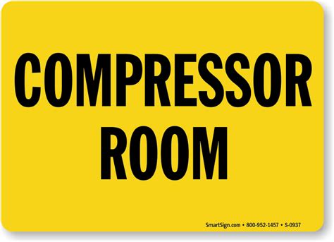 Ws715 Warning Turn Off Compressor Sign With Square