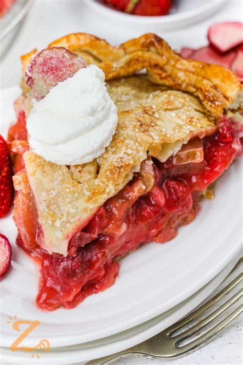 Strawberry Rhubarb Pie Easy Prep Our Zesty Life