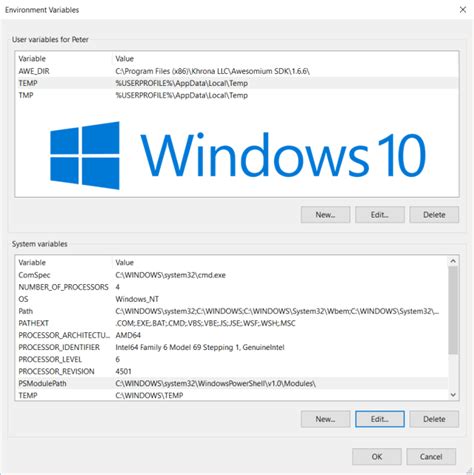 Các biến môi trường trong Windows Hệ Thống Mạng