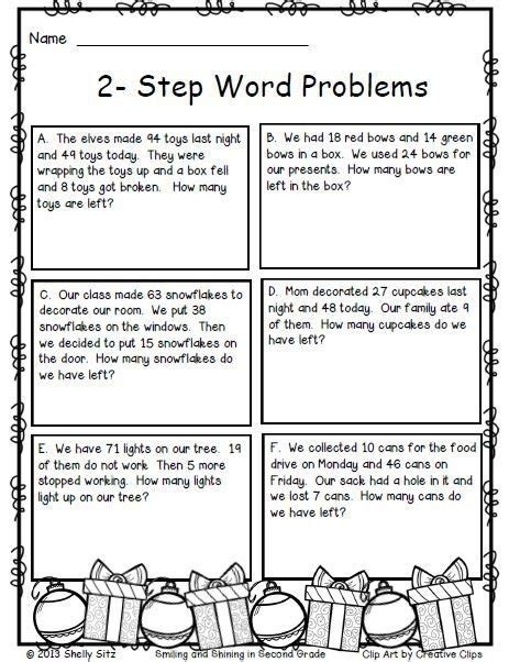 2nd Grade Multi Step Math Problem Worksheets 2nd Grade Math Worksheets