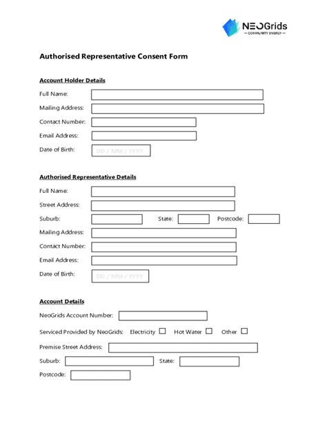 Fillable Online Authorised Representative Consent Form Fax Email Print Pdffiller