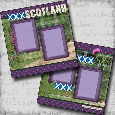 Scotland 2 Premade Scrapbook Pages Ez Layout 6246 Etsy