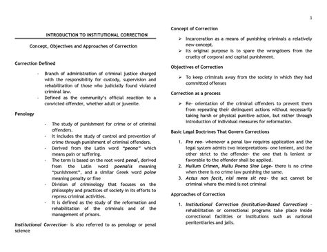 Institutional Correction Introduction To Institutional Correction
